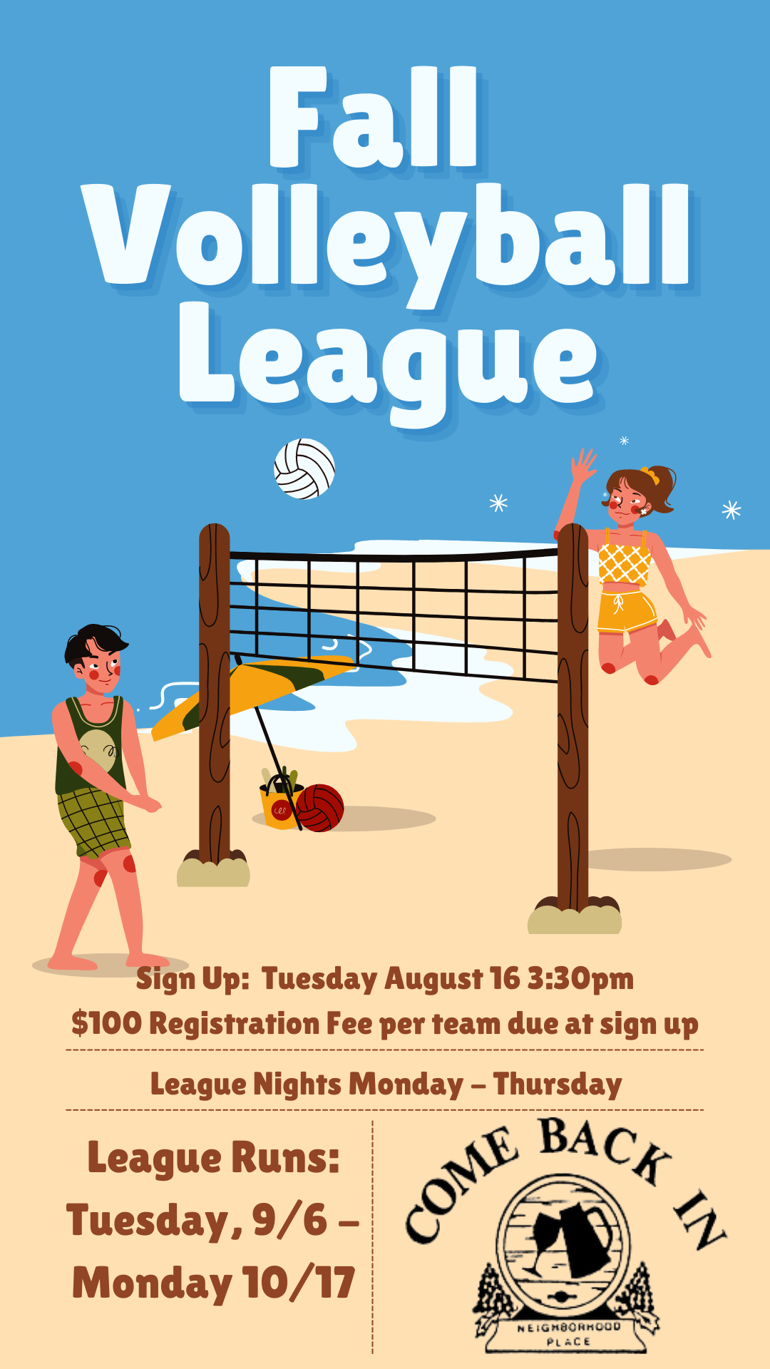 Fall Volleyball Leagues - Come Back In